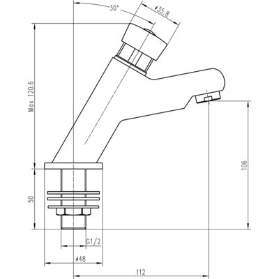 Push Button Basin Taps - Chrome