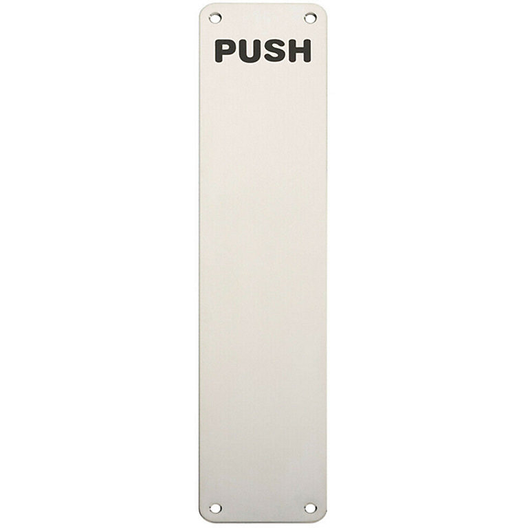Push Engraved Door Finger Plate 350 x 75mm Bright Stainless Steel Push ... Push Engraved Door Finger Plate 350 x 75mm Bright Stainless Steel Push ...