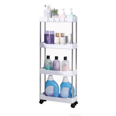 Push Trolley Shelf Floor Multi-layer Bathroom Crevice Living Room ...