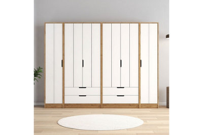 Puzzle 6-Door Wardrobe, White, 181x244x45 cm | DIY at B&Q