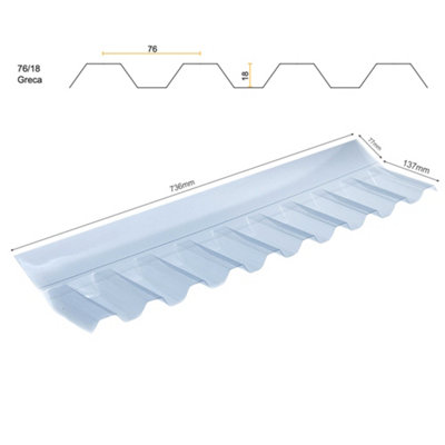 PVC 3 inch Clear Wall Flashing For Corrugated Roofing Sheets - Greca ...