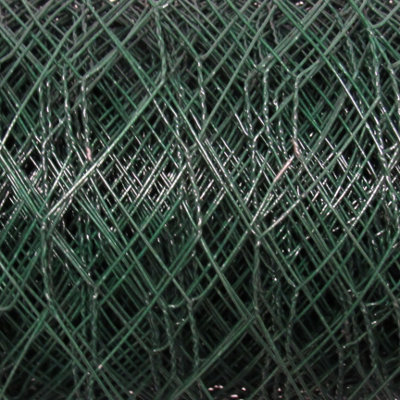 PVC Coated Chicken Wire Mesh Fencing 2" X 48" - 50M Roll (Green Poultry ...
