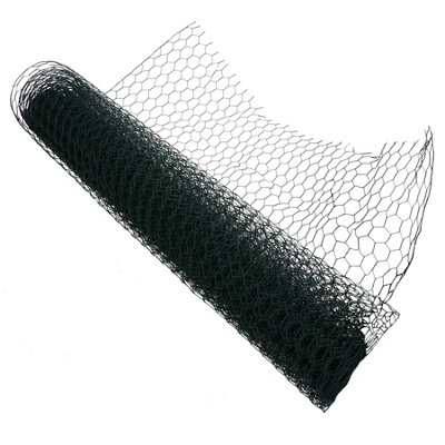 PVC Coated Galvanised Wire Netting Fencing Mesh Chicken Wire 30m x 0.9m ...