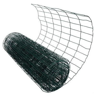 PVC Coated Galvanised Wire Netting Fencing Mesh Garden Fence 40 x 0.6 ...