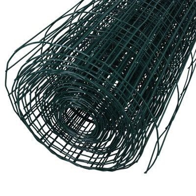 PVC COATED GALVANISED WIRE NETTING FENCING MESH GARDEN FENCE 40 X 0.6 ...