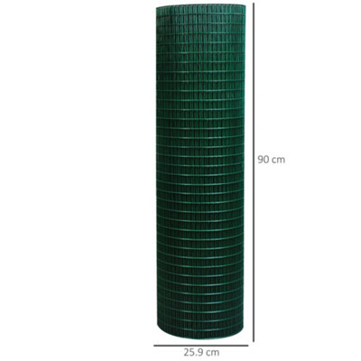 PVC Coated Welded Wire Mesh Chicken Poultry Aviary Fence Run Hutch Pet ...
