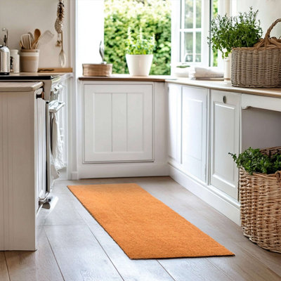 PVC Coir Non-Slip Runner Rug For Hallway, Kitchen & Entrance Areas 70cm ...