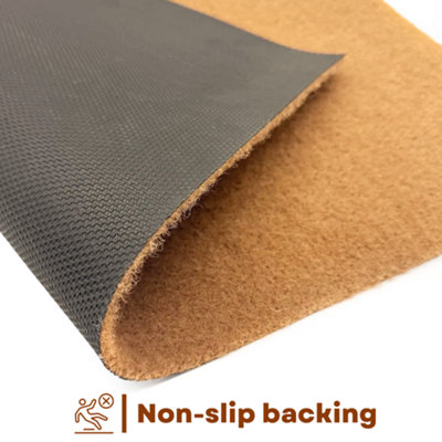PVC Coir Non-Slip Runner Rug For Hallway, Kitchen & Entrance Areas 70cm ...