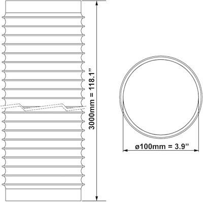 PVC Flexible Duct Hose Round Flexi Duct Pipe Tumble Dryer Hood ...