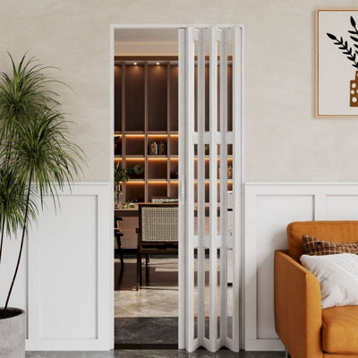 PVC Frame Accordion-style Folding Door 85cm x 203cm