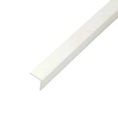 PVC L Shape External Corner White Panelling Trim 2700mm - Pack of 4 Trims at B&Q