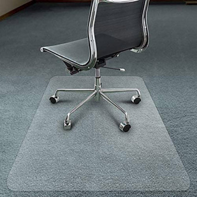 PVC Office Floor Protector Unrolled Chair Mat Suitable for Low Pile Carpet Floors Non Slip 90cm