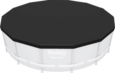 PVC Pool Cover for Power Steel Pool Bestway Flowclear 4.27m Round Pool ...