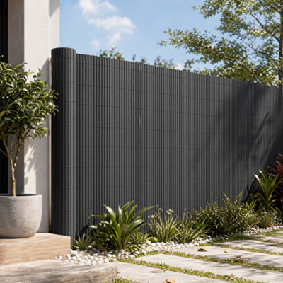 PVC Privacy Fence Modern Screening for Gardens and Patios L 1.5m x W 3m