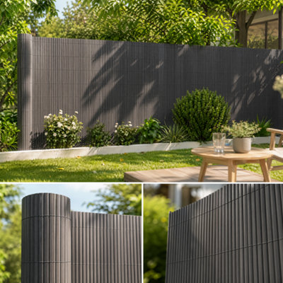 PVC Privacy Fence Modern Screening for Gardens and Patios L 1.5m x W 3m