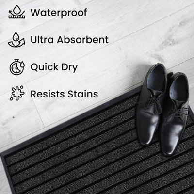 PVC Rubber Mats Heavy Duty Durable Heavy Large Floor & Door Mats 60X90 ...