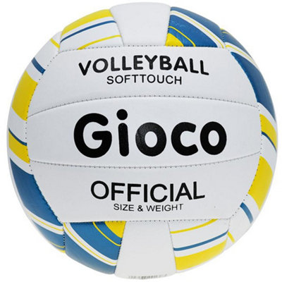PVC Soft Touch Volleyball - League Official Weight - Outdoor White ...