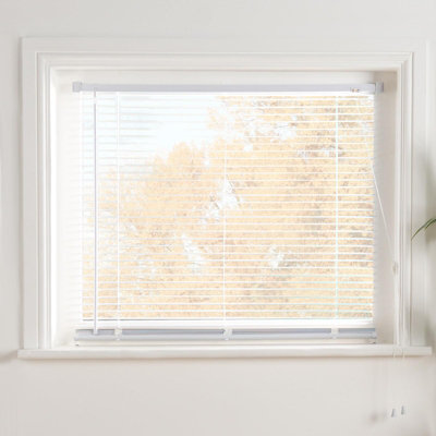 PVC Venetian Blinds Window Bedroom White Bathroom Blind, White - 120 x ...
