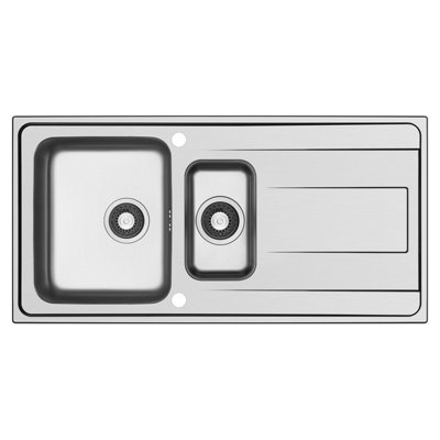 Pyramis ALEA 150 Stainless Steel 1.5 Bowl Inset Kitchen Sink