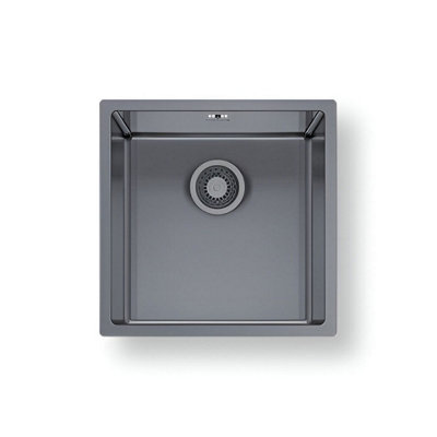 Pyramis Astris Colora Gunmetal 400mm Undermount Kitchen Sink