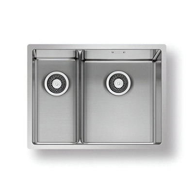 Pyramis Astris Stainless Steel RHMB Low Divider 1.5 Bowl Undermount ...