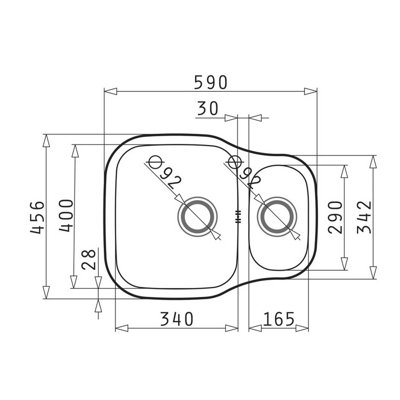 Pyramis DIONE 150 Stainless Steel Undermount 1.5 Bowl Kitchen Sink