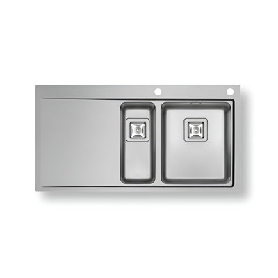 Pyramis Olynthos Stainless Steel LHD 1.5 Bowl Inset Kitchen Sink