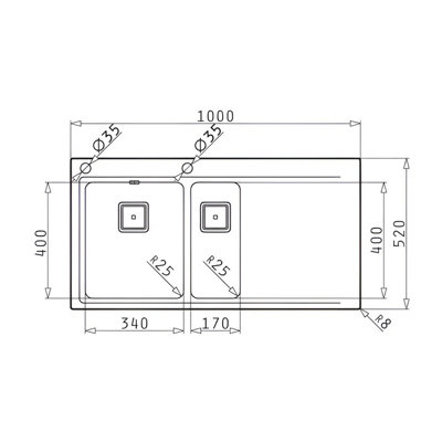 Pyramis Olynthos Stainless Steel LHD 1.5 Bowl Inset Kitchen Sink