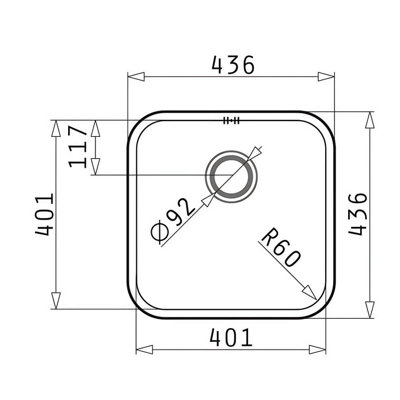 Pyramis RELIA 40 Stainless Steel Undermount Kitchen Sink