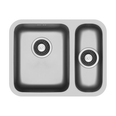 Pyramis RELIA 57 Stainless Steel LHMB 57cm 1.5 Bowl Undermount Kitchen Sink