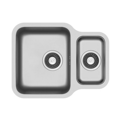 Pyramis RELIA 57U Stainless Steel 58cm 1.5 Bowl Undermount Kitchen Sink