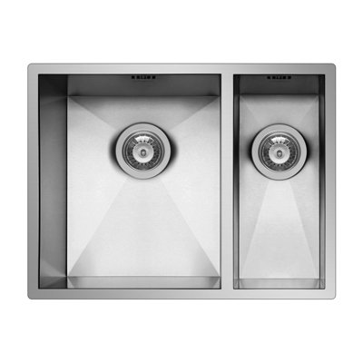 Pyramis TETRAGON 57 Stainless Steel LHMB 57cm 1.5 Bowl Undermount ...