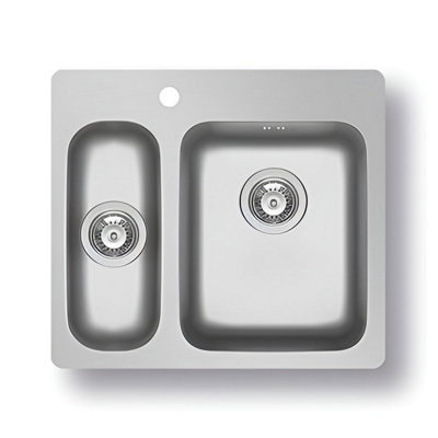 Pyramis Zeria Stainless Steel LHMB 1.5 Bowl Flushmount / Undermount ...