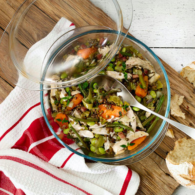 Pyrex 1 Litre Round Borosilicate Glass Casserole