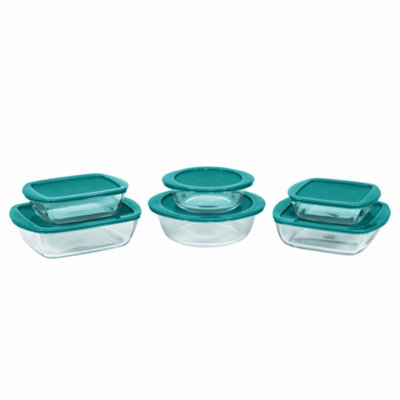 Pyrex 12 Piece Glass Cook and Store Set with Lids