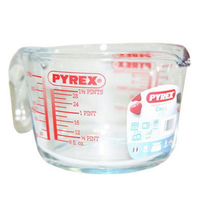 Pyrex Clic Measuring Jug Clear/Red (1L)