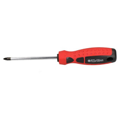 PZ2 x 100mm Pozi Electrical Screwdriver with Magnetic Tip and Rubber ...
