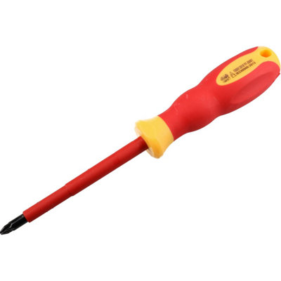 PZ2 x 100mm VDE Insulated Soft Grip Electrical Electricians Screwdriver ...