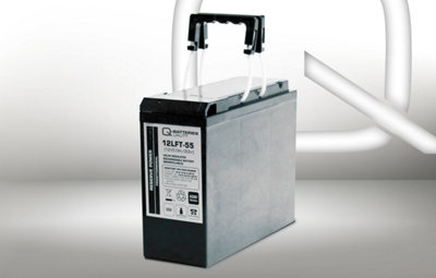 Q-Batteries 12LFT-55 12V 55Ah AGM Front Terminal Deep Cycle AGM VRLA ...