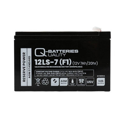 Q-Batteries 12LS-7 F1 12V 7Ah Lead-Fleece AGM VRLA