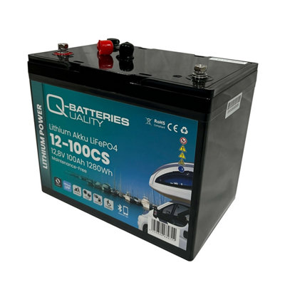 Q-batteries 12V 100Ah 12-100CS Lithium Heated Bluetooth Battery