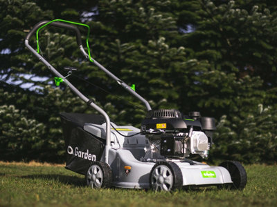 Q Garden 39cm 132cc Petrol Rotary Push Lawn Mower