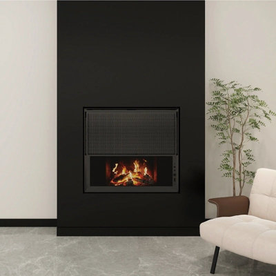 QH 1700W Infrared Panel Heater with Realistic LCD Fireplace Effect