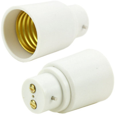 Qty 5 Light Bulb Adapter B22 Bayonet Cap To E27 Edison Screw Socket ...