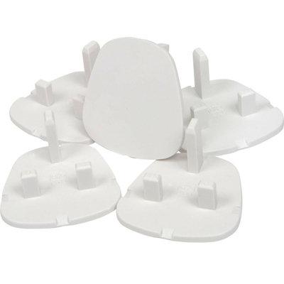 QTY 5x UK Plug Plastic Safety Covers For Electrical Sockets Pets Baby Child