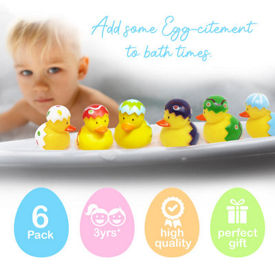 QUACKERS EASTER RUBBER BATH DUCKS SET OF 6 - ADORABLE HOLIDAY -THEMED ...