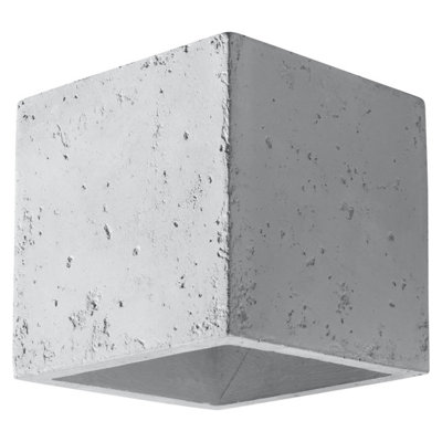 Quad Concrete Grey 1 Light Classic Wall Light | DIY at B&Q