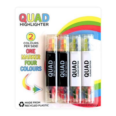 QUAD Highlighter - 1 marker 4 Colours