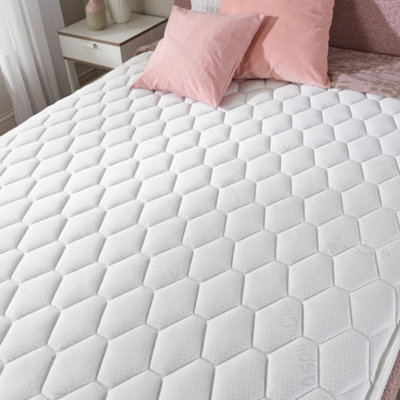Quad Layer Natural Wool 900 Hybrid Mattress, Size Double