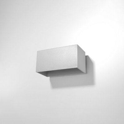 Quad Maxi Aluminium Grey 2 Light Classic Wall Light | DIY at B&Q
